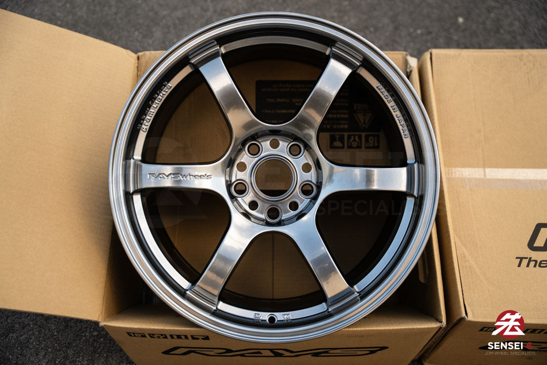 Gram Lights 57DR / 18x9.5 +38 / 5x114.3 / Grace Silver (GT) – Sensei 6